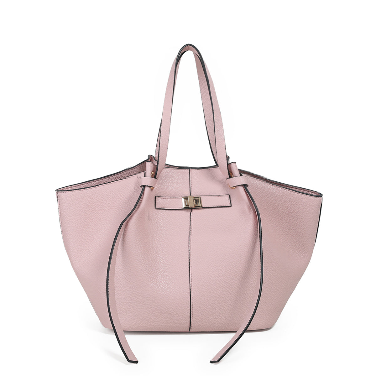 882436 Vesker, STOR JOSEFINE shopper med frontspenne - lys rosa ...