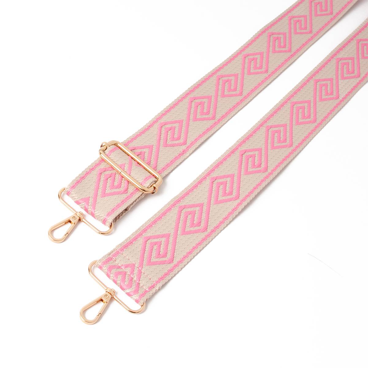 Shoulder strap with Greek loop, pink – Rosenvinge